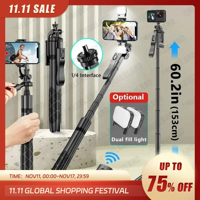 KEELEAD-Wireless-Selfie-Stick-Tripod-L16-1530mm-Foldable-Monopod-for ...