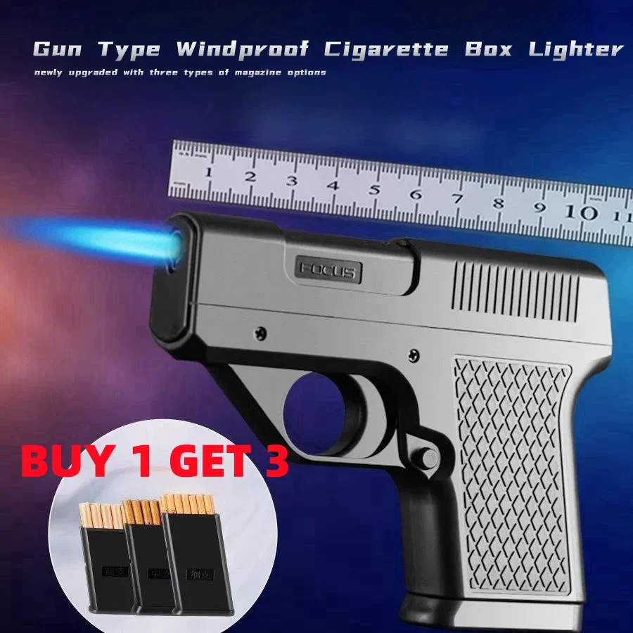 New-Gun-Lighter-Pistol-with-Magazine-Cigarette-Holder-Lighter-Multi ...