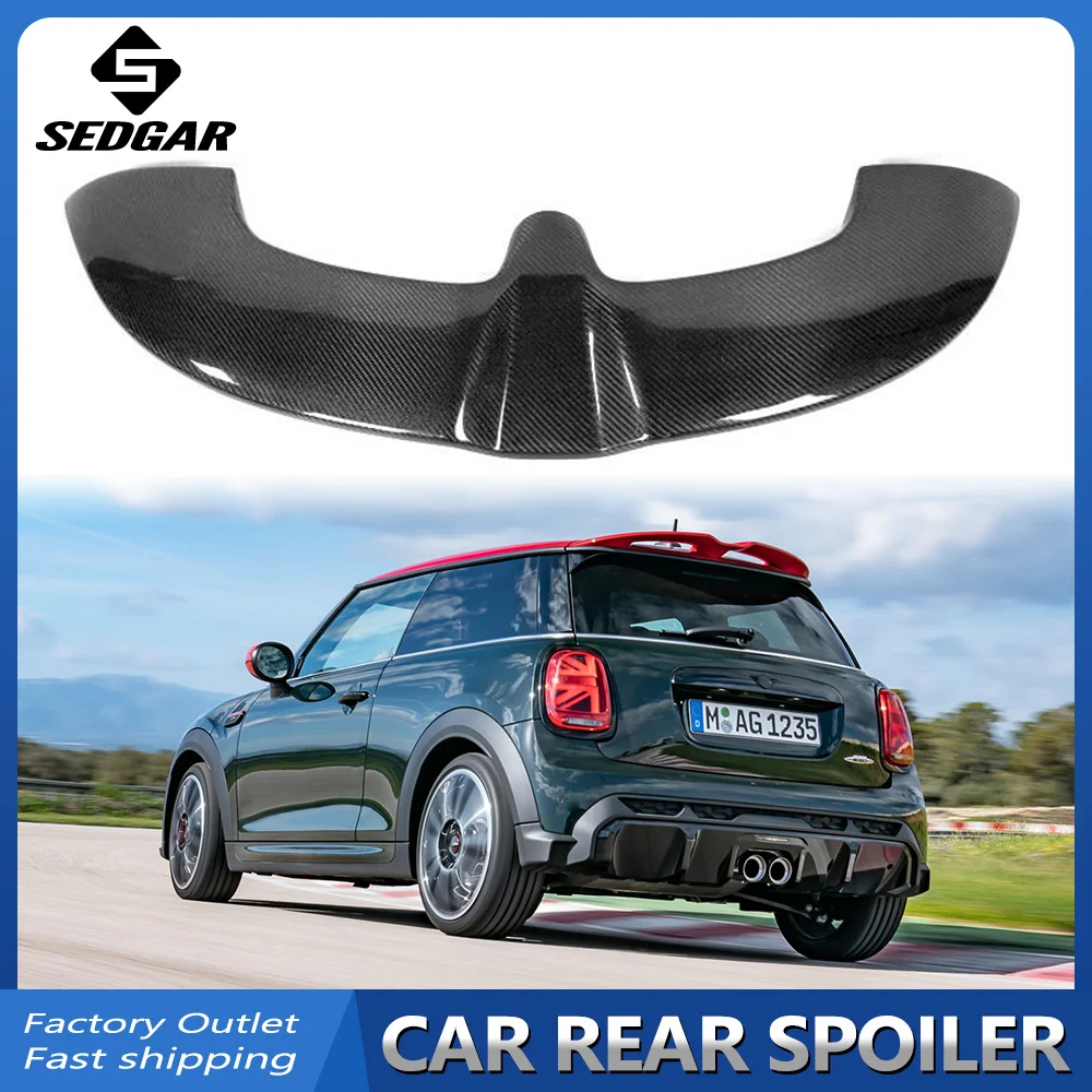 F55 Spoiler ABS Plastic Rear Roof Spoiler Wing Trunk Lip Boot Cover Car ...