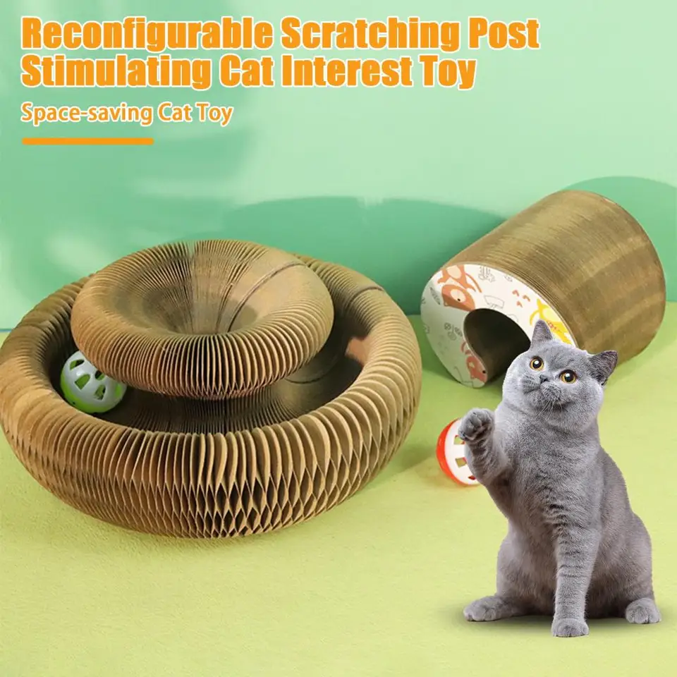 Kitty Kurlz Cat Toy Magic Bridge Cat Toy - Large Foldable Scratcher ...