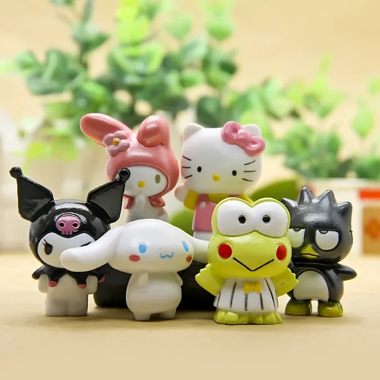 Kawaii-6pcs-set-Hello-Cat-Pink-Anime-Cat-Frog-Kuromi-Figure-Melody ...