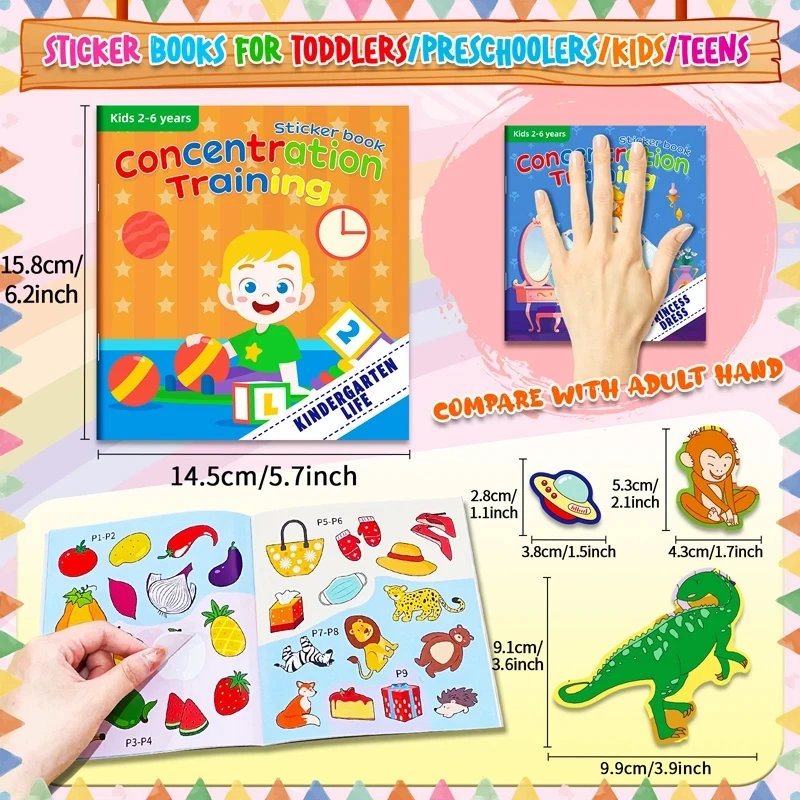 Montessori Toys Cartoon Sticker Books – Kids N More