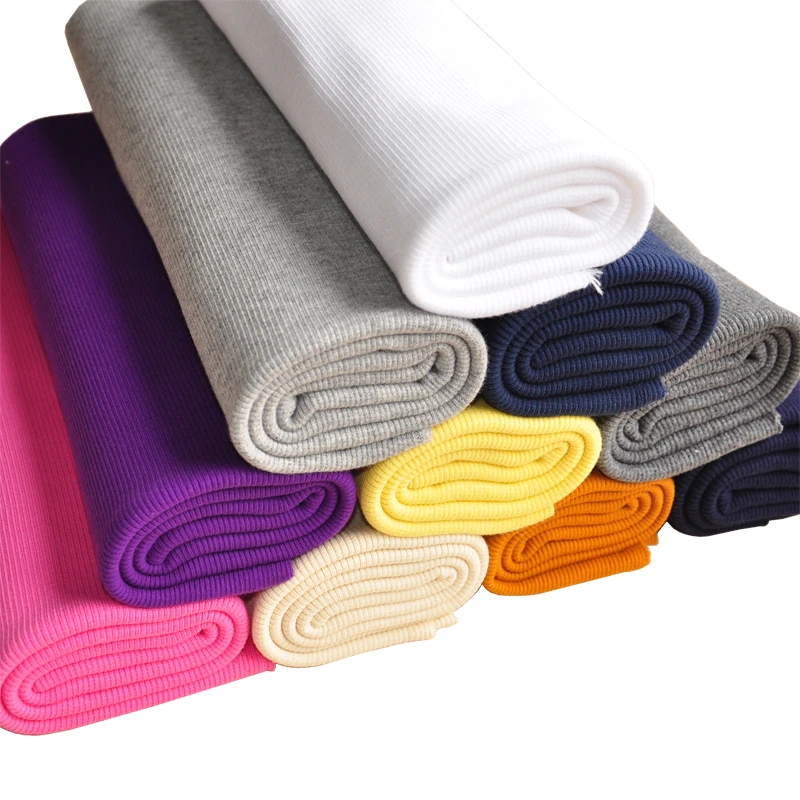 2x2 Rib Knit Cloth Stretch Tubular Ribbed Spandex For Cuffs & Collars ...