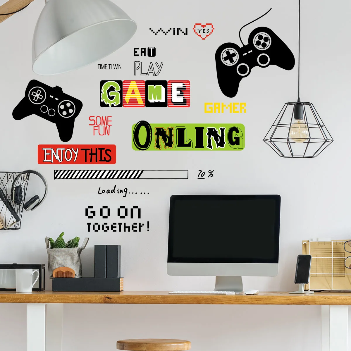 Eat-Sleep-Game-Repeat-Gaming-Zone-Wall-Sticker-Vinyl-Art-Home-Decor ...