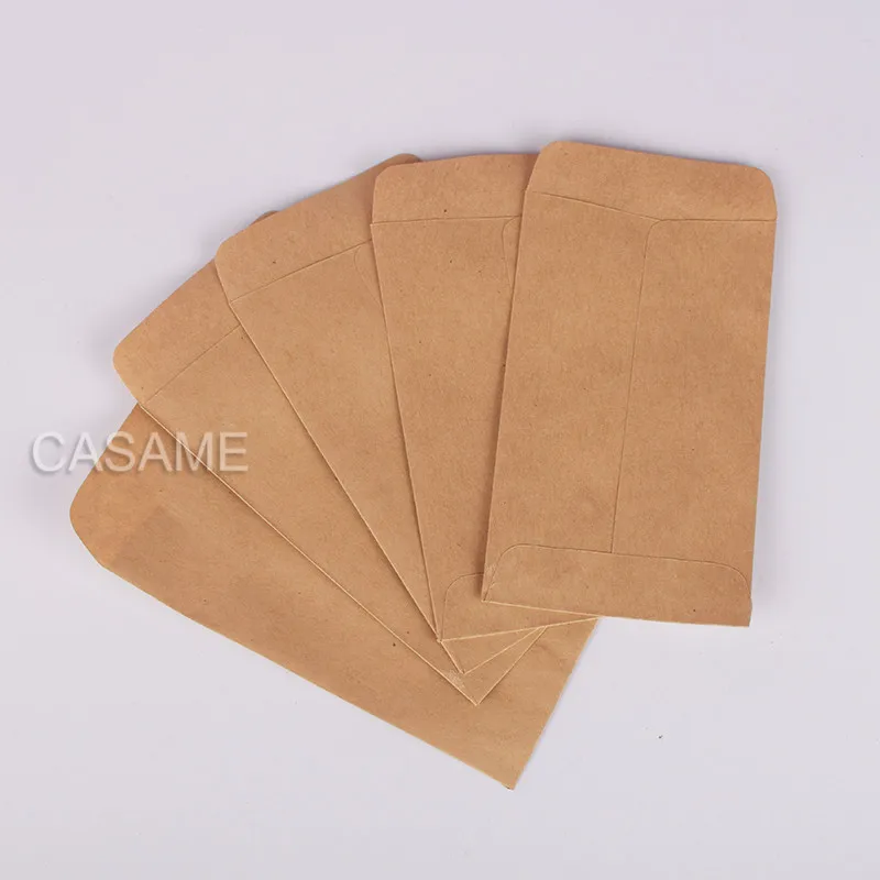 6x10cm Craft Cookie Bags 100pc Kraft Paper Bag Mini Envelope Gift Bags ...