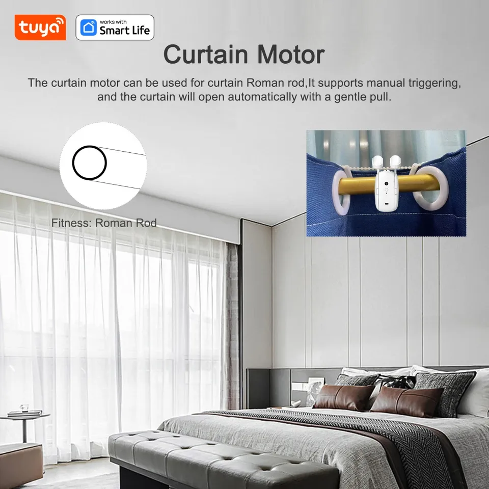 Auto Curtain Opener Smart Automatic Curtain Opener – Remote Control ...