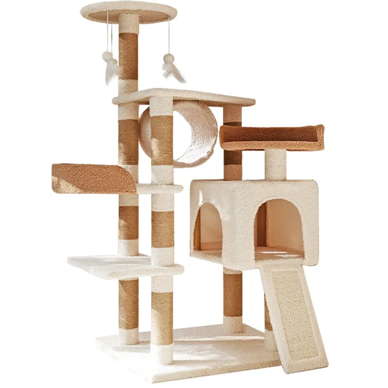 Nordic-Wind-Cat-Villa-Wood-Cat-Climbing-Frame-Big-Cat-Tree-House ...