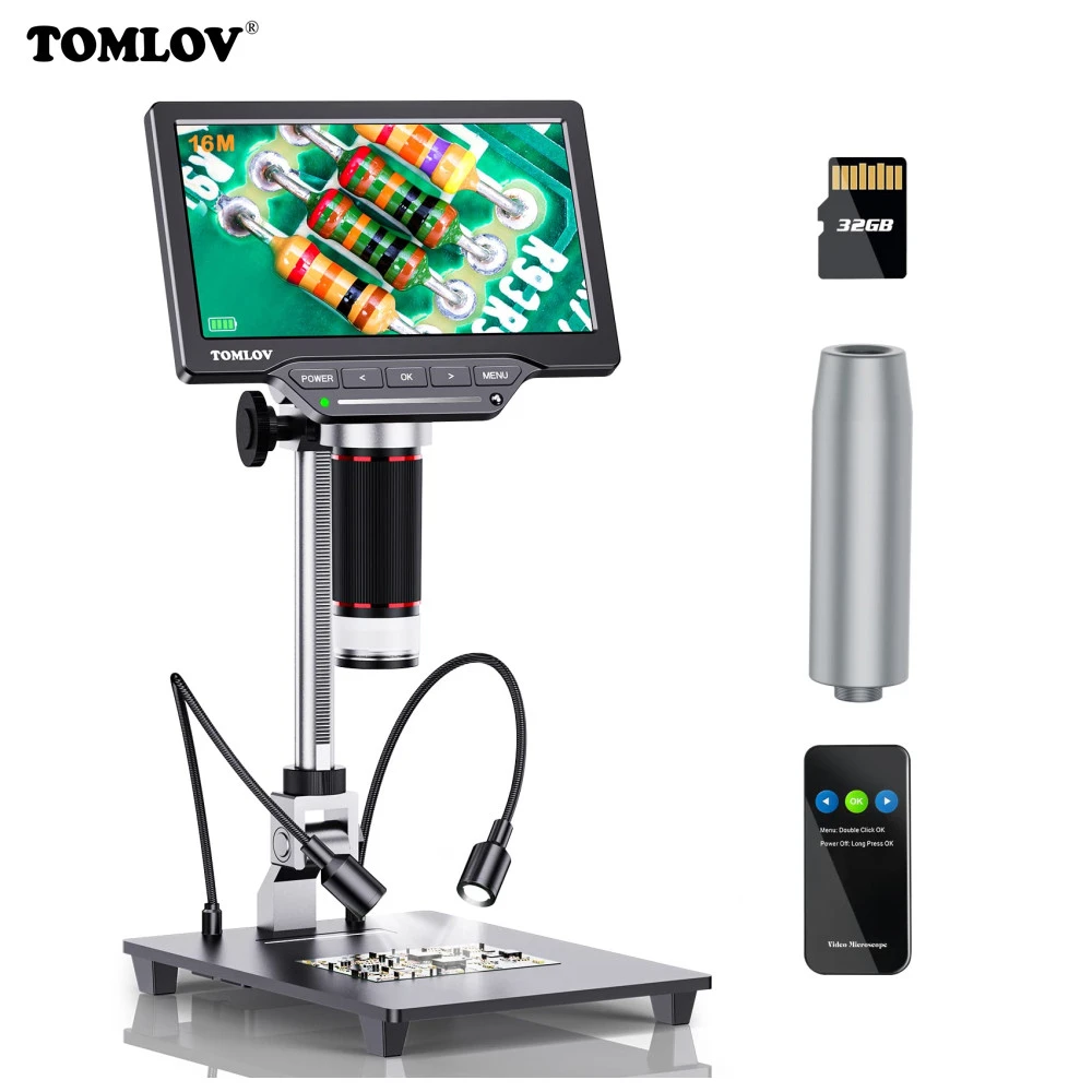 Tomlov Dm201 Hdmi Digital Microscope 1300x Industrial Inspection Mobile ...