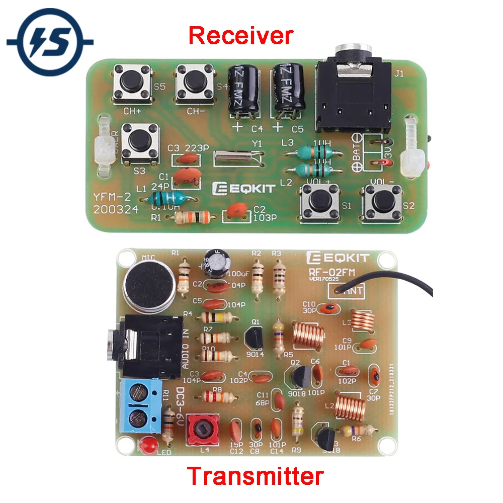 DIY Kit FM Stereo Radio Module 76 108MHz Wireless Transmitter Receiver ...
