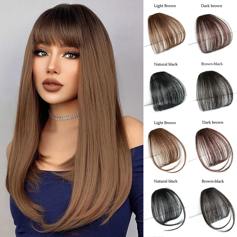 Fake-Air-Bangs-Hair-Styling-Tools-Hair-Clip-In-Extension-Synthetic-Hair ...