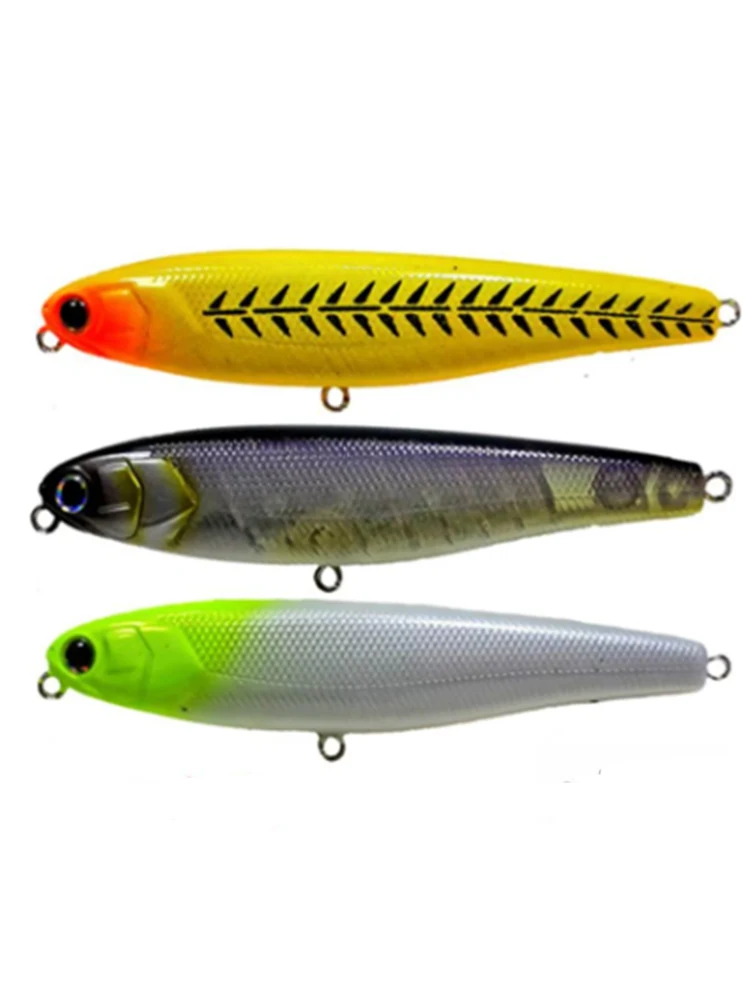 Topwater Pencil Lure 9.6cm 13.5g Surface Walker Fishing Lure Walk The ...