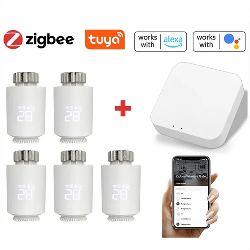 Tuya-ZigBee-Radiator-Actuator-Thermostat-Smart-TRV-Thermostatic-Valve-Temperature-Controller ...