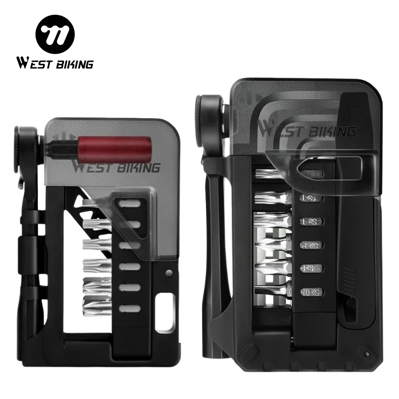 WEST BIKING Bicycle Ratchet Wrench Set Multifunction Bike Hand Allen ...