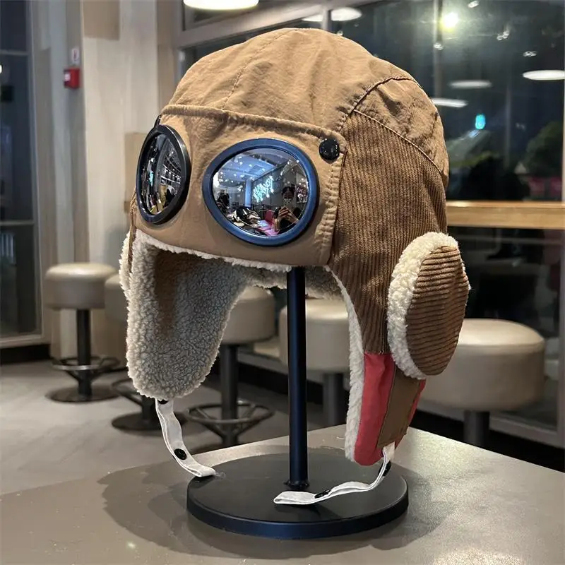 New Winter Goggles Design Pilot Cap Men and Women Winter Outdoor ...