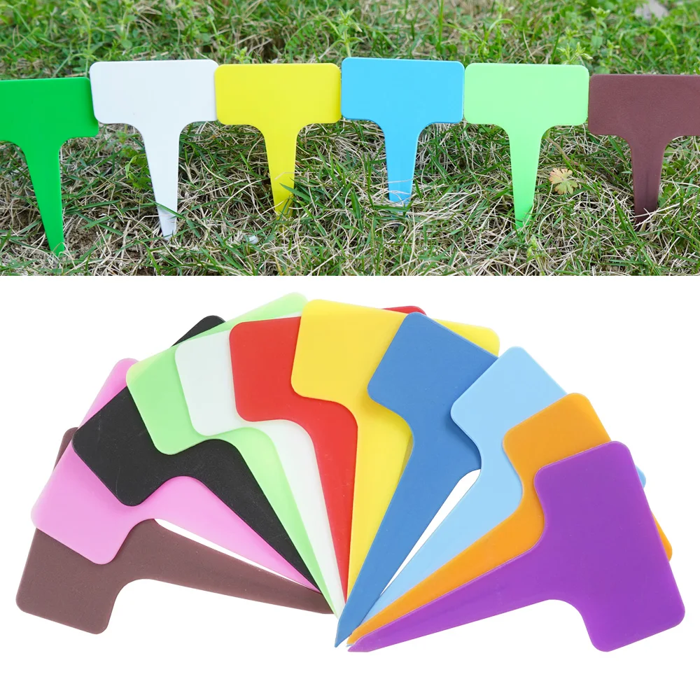 30-50PCS-Garden-T-Shape-Plant-Tag-Plastic-Anti-UV-Nursery-Flowers-Label ...