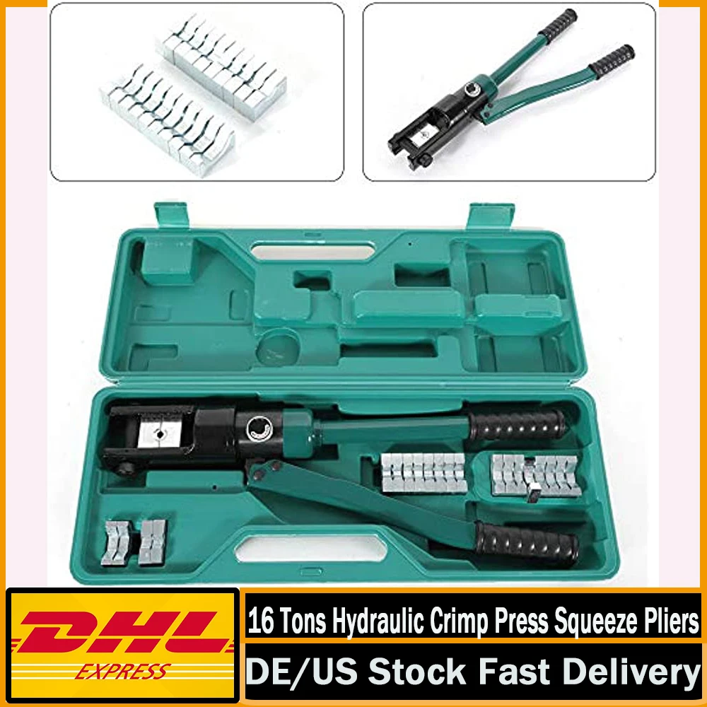 16-Tons-Hydraulic-Crimp-Press-Squeeze-Tools-Pliers-Cable-Shoe-Press ...