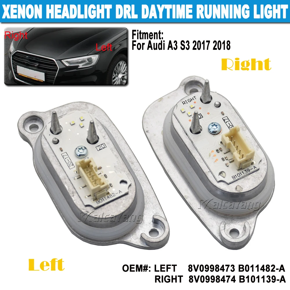 Hight Quality Left&Right Xenon Headlight DRL Daytime Running Light LED ...