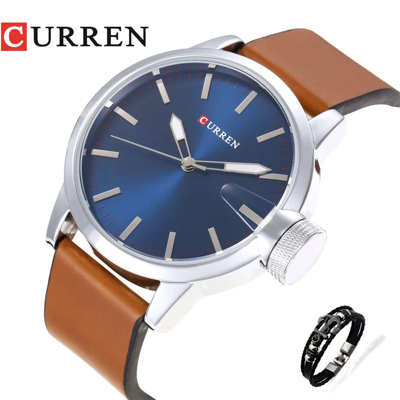 Curren-8208-Men-Watch-Big-Dial-Business-Leather-Quartz-Waterproof ...
