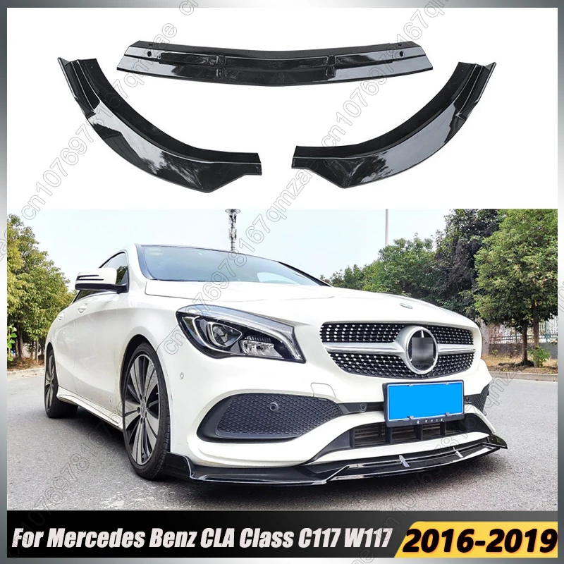 For-Mercedes-Benz-CLA-Class-C117-W117-2016-2019-Front-Bumper-Splitter ...