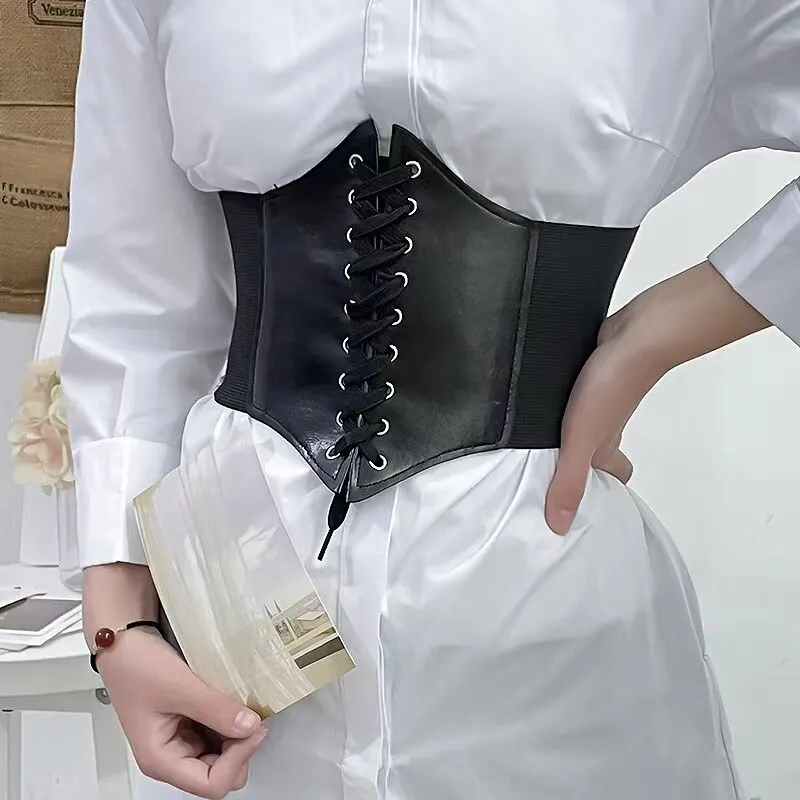 Women-Shapers-Belts-Corset-Wide-Faux-Leather-Slimming-Body-Shaping ...