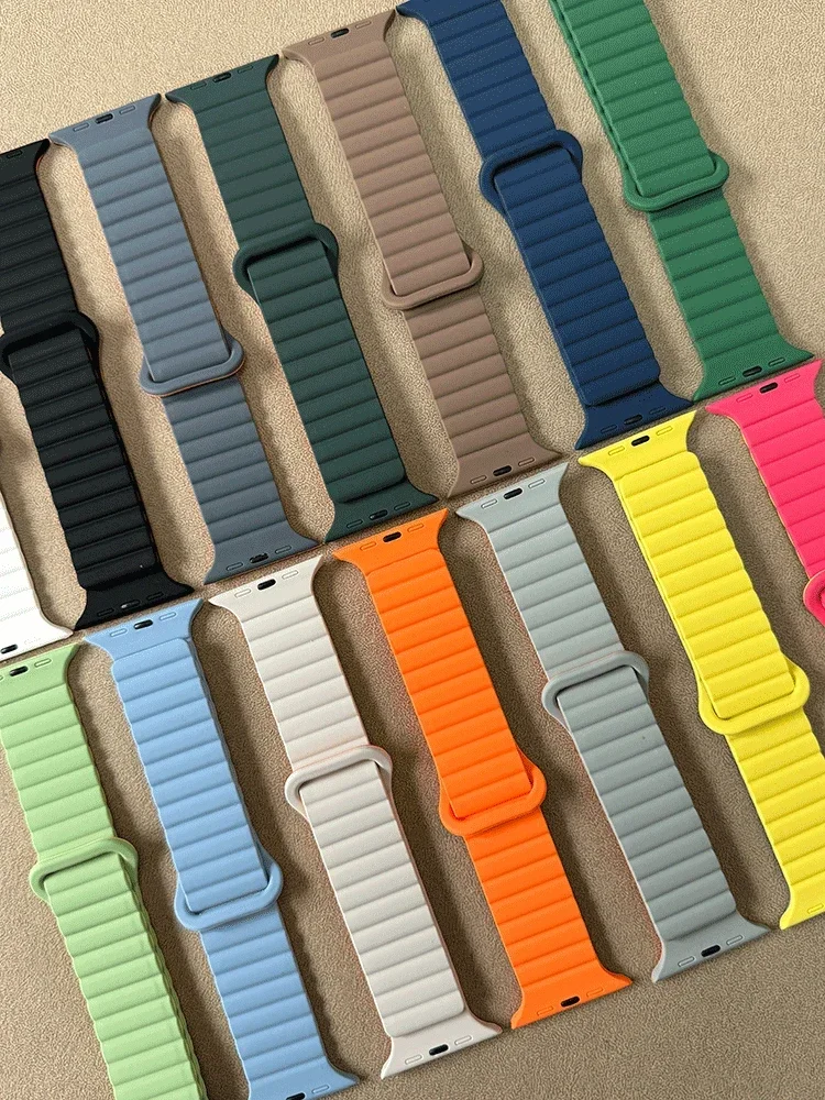 NEW-Original-Liquid-Silicone-Magnetic-bands-for-Apple-watch-band-Ultra ...