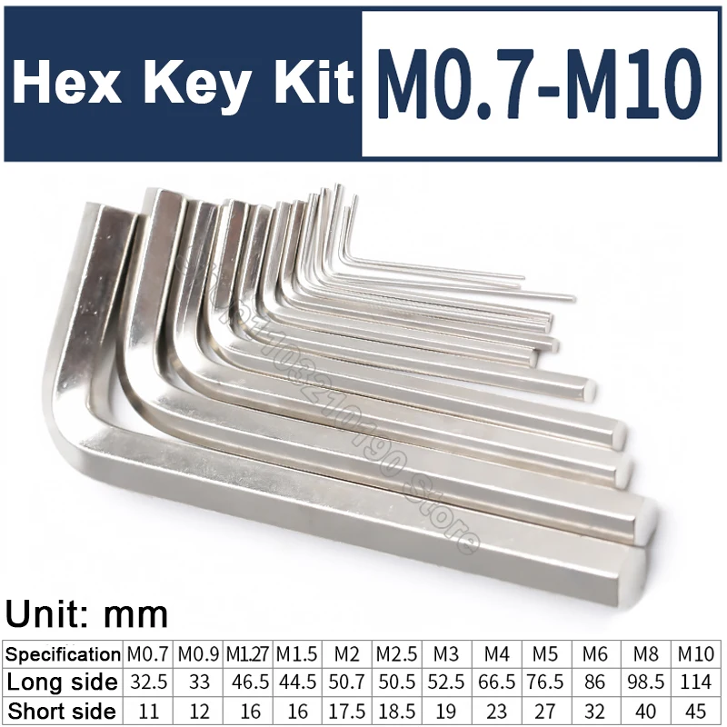 12pcs-Allen-Wrench-Set-L-Shaped-Nickel-Plated-Hex-Hexagon-Key ...