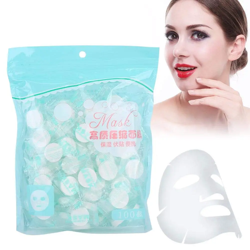 50/20pc Compressed Mask Disposable Face Skin Wrapped Towel Paper Sheets ...