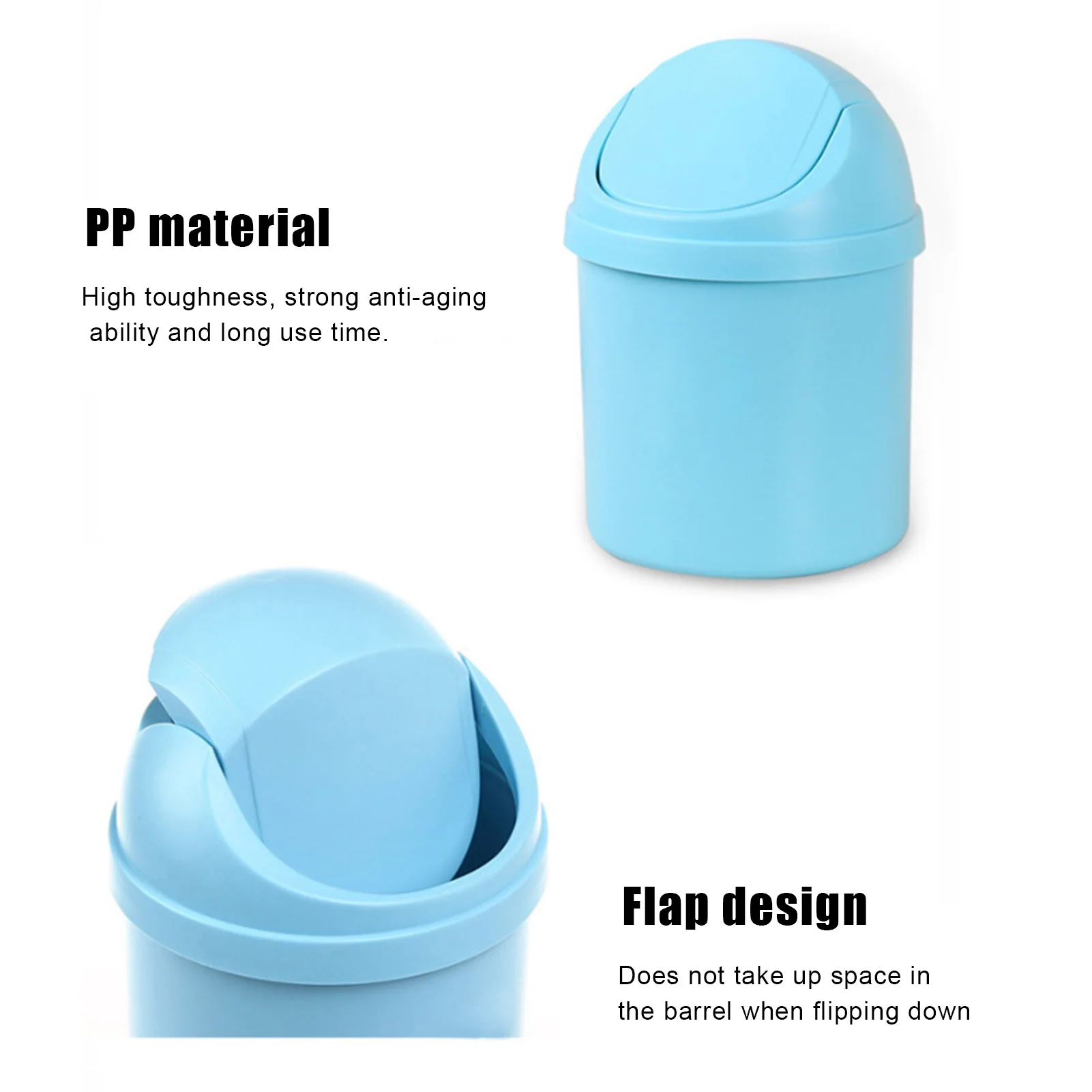 Poubelle de cuisine,Beige--Mini poubelle de bureau multi usage avec ...