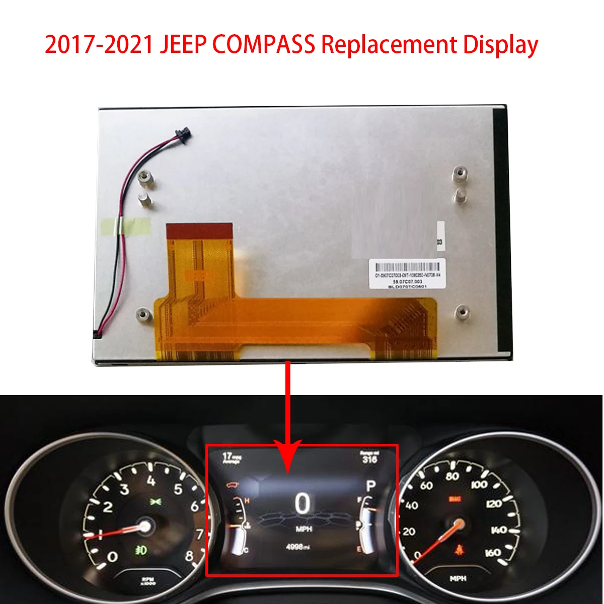 LCD-Display-For-2017-2021-JEEP-COMPASS-instrument-clusters-LCD-colour ...