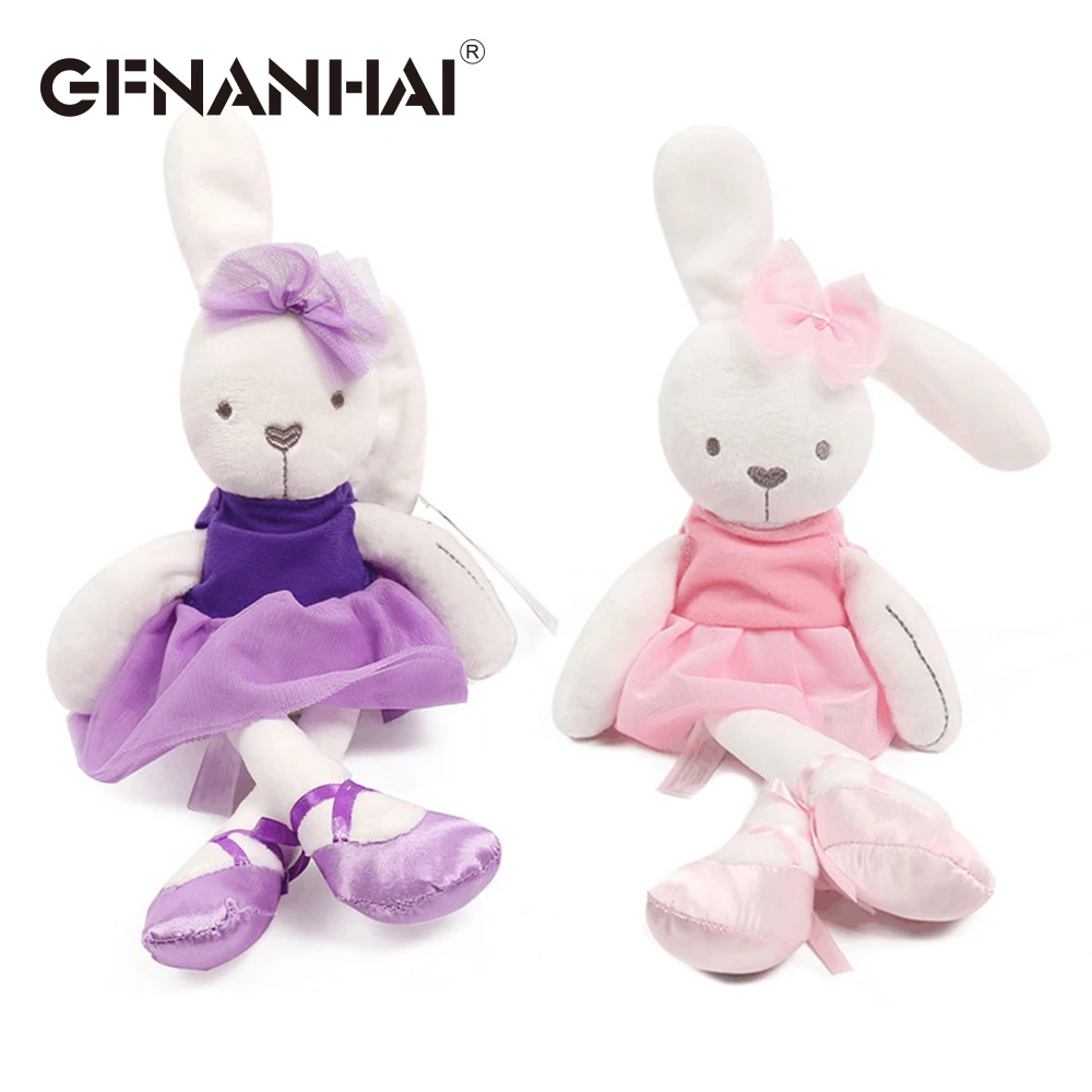 1pc-42cm-cute-rabbit-wear-cloth-with-dress-plush-toy-stuffed-soft ...