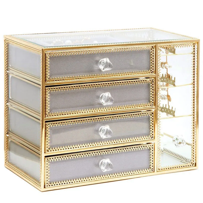Luxury-Glass-Jewelry-Storage-Box-Large-Capacity-Earrings-Necklace-Ring ...
