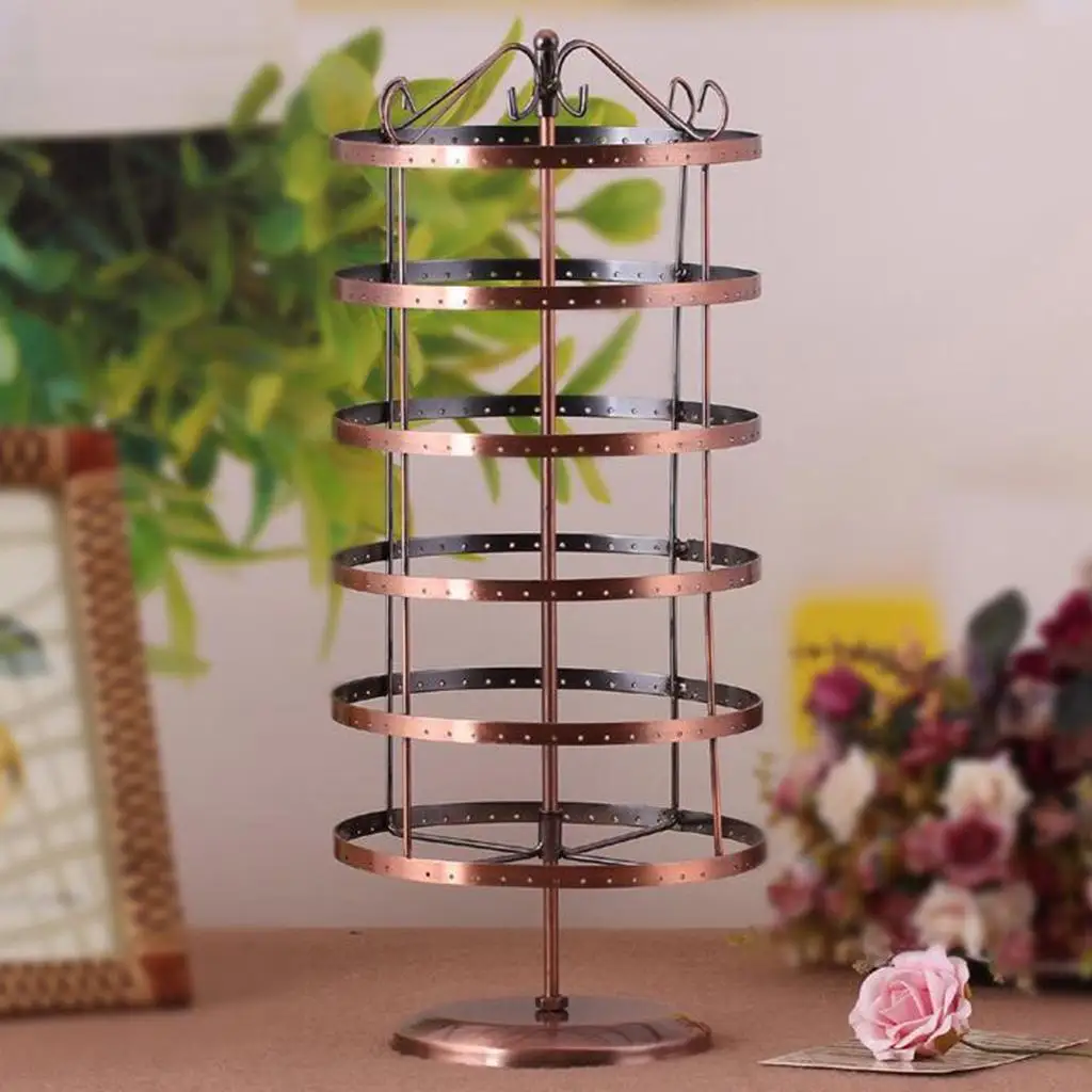 Rotating-Earrings-Holder-288-Holes-Jewelry-Organizer-Hanging-Display ...