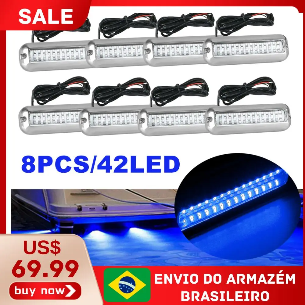 8PCS-Underwater-Light-For-Boats-Speedboat-Boat-Lights-42-LED-Navigation ...