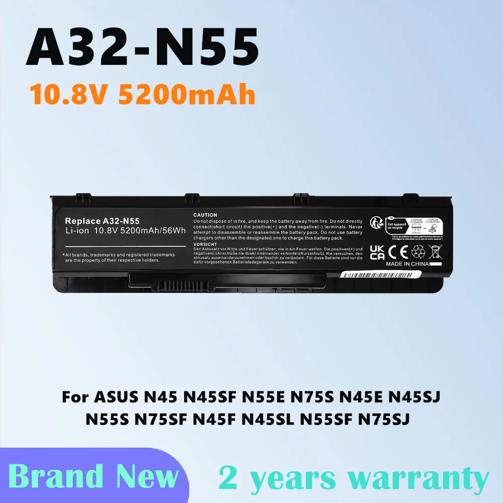 A32-N55 Laptop battery For ASUS N45 N45E N75SF N75SJ N75SL N55SF N55SL ...