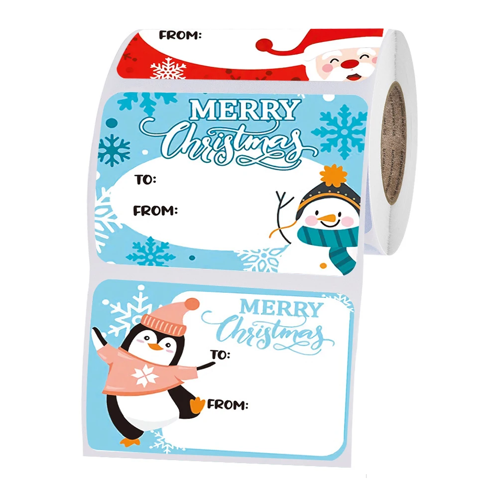 250pcs/roll Christmas sticker DIY sealed label Thank you sticker for ...