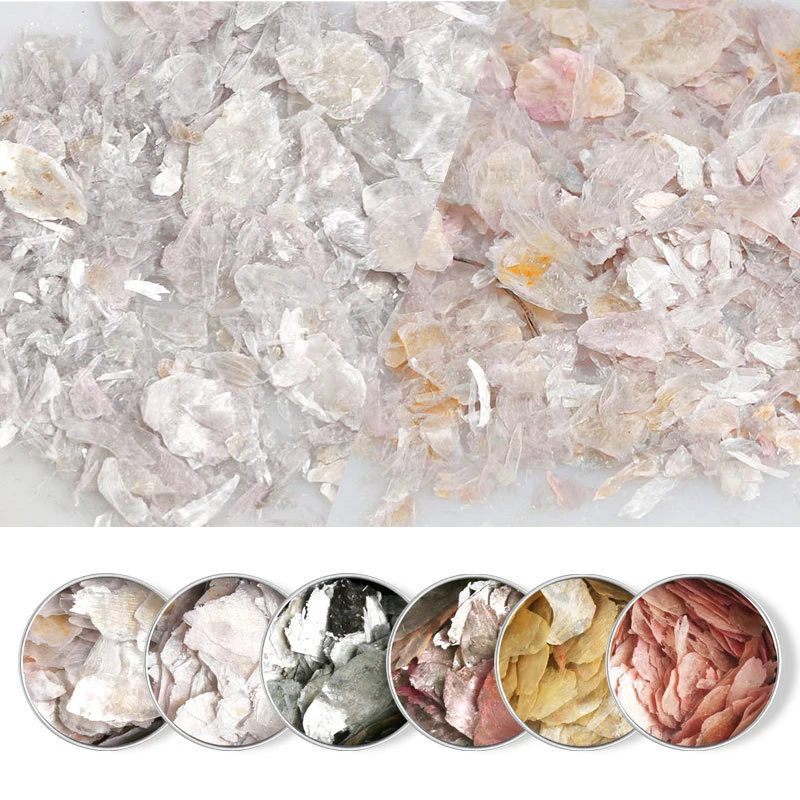 Nail Art Decoration Nail Art Marble Rock Mica Slice Shell Slice Thin ...