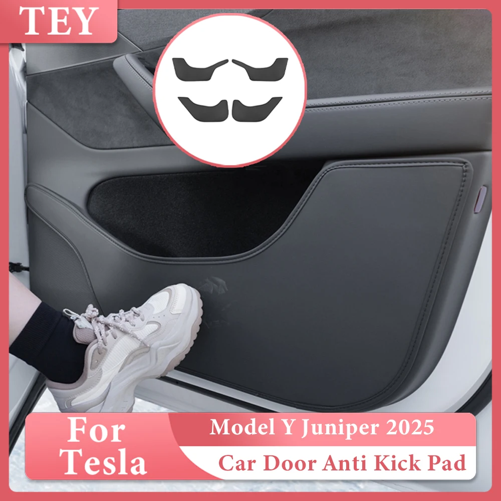Door Side Panel Protection Pad For Tesla Model Y Juniper PU Leather ...