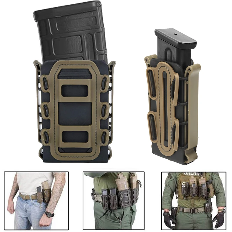 Tactical Molle Magazine Pouch For Ar15 M4 5.56 7.62 9mm Scorpion Fast ...