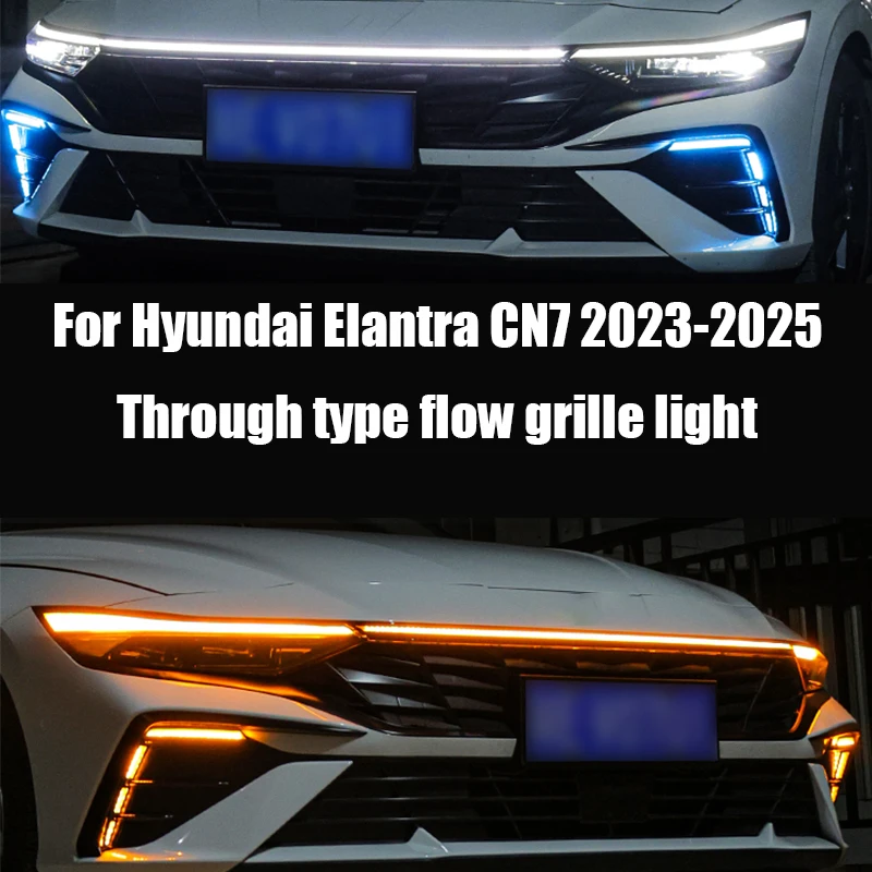 For-Hyundai-Elantra-CN7-2023-2024-Through-type-running-water-daytime-running-light-grille-light ...