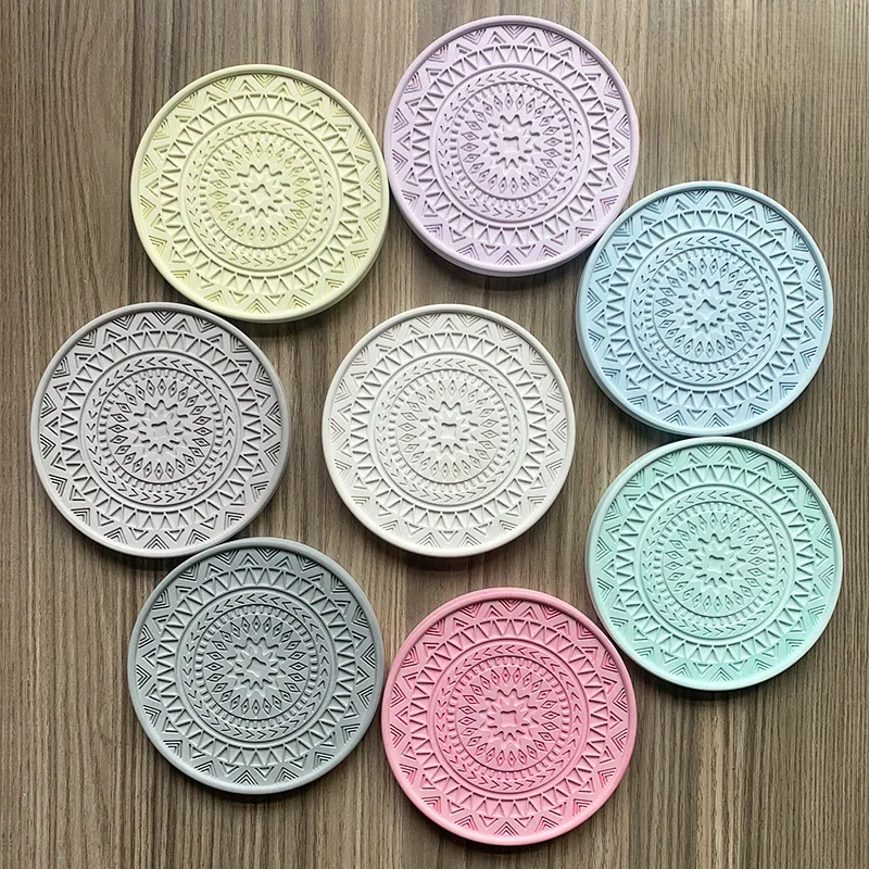 Circular-Coaster-Resin-Mold-Pattern-Cup-Cushion-Silicone-Mold-Datura ...