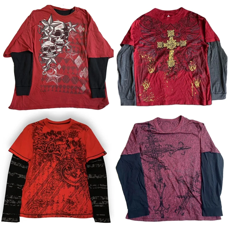 90s-Vintage-E-girl-Graphic-T-shirt-Cyber-Y2K-Grunge-Skull-Emo-Star-Tees ...