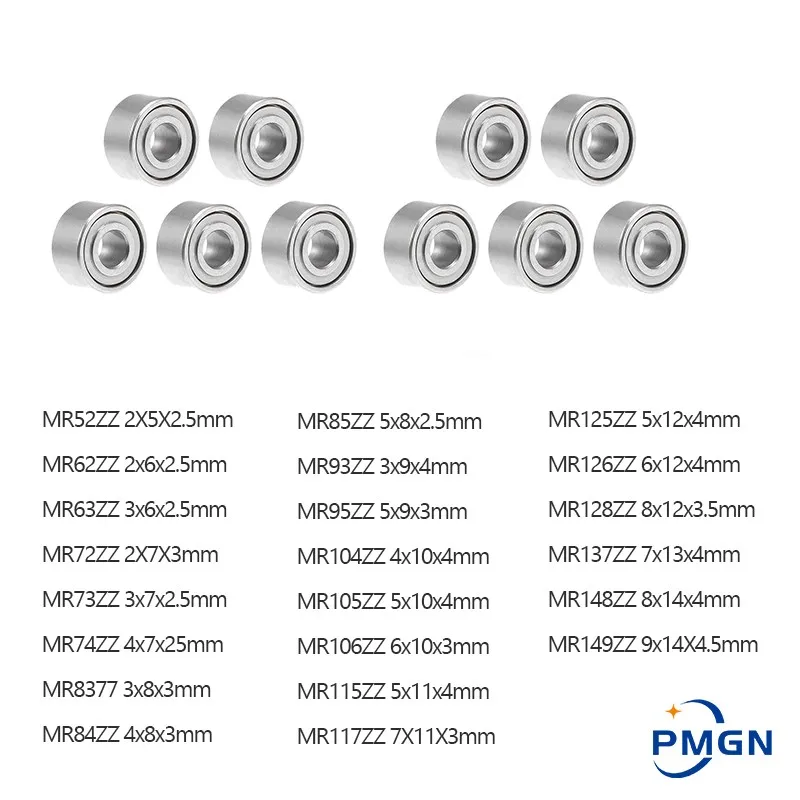 10pcs-lot-High-quality-MR-Series-MR52ZZ-MR63ZZ-MR85ZZ-MR95ZZ-MR128ZZ-MR137ZZ-MR74ZZ-MR105ZZ ...