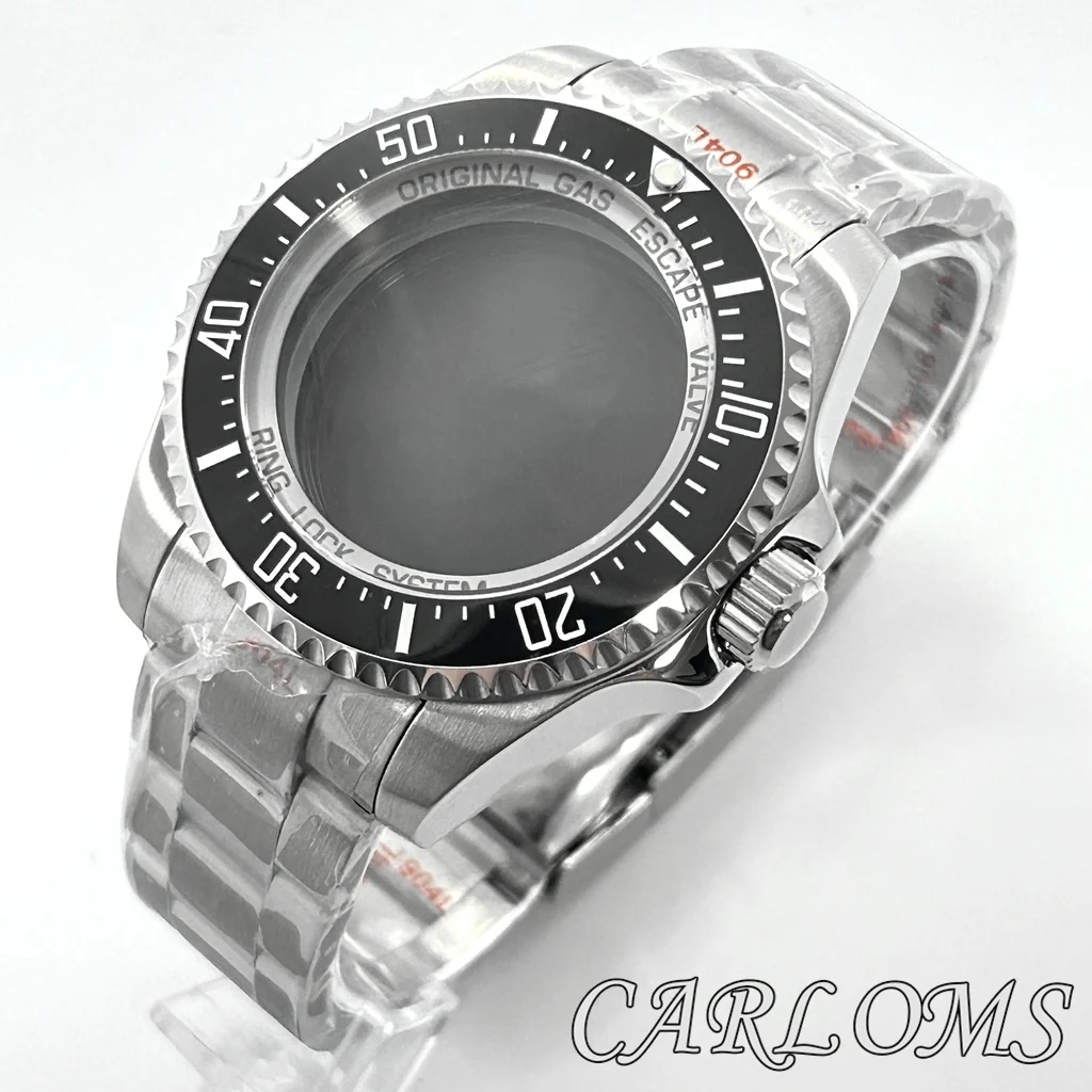TOP-44mm-NH34-NH35-NH36-NH38-NH39-NH70-NH72-Movement-Silver-Watch-Case ...