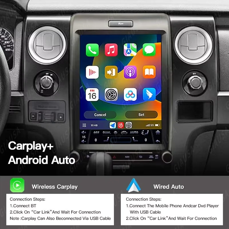 YT Android 13 Radio de coche para Ford F150 2009-2012 Multimedia ...