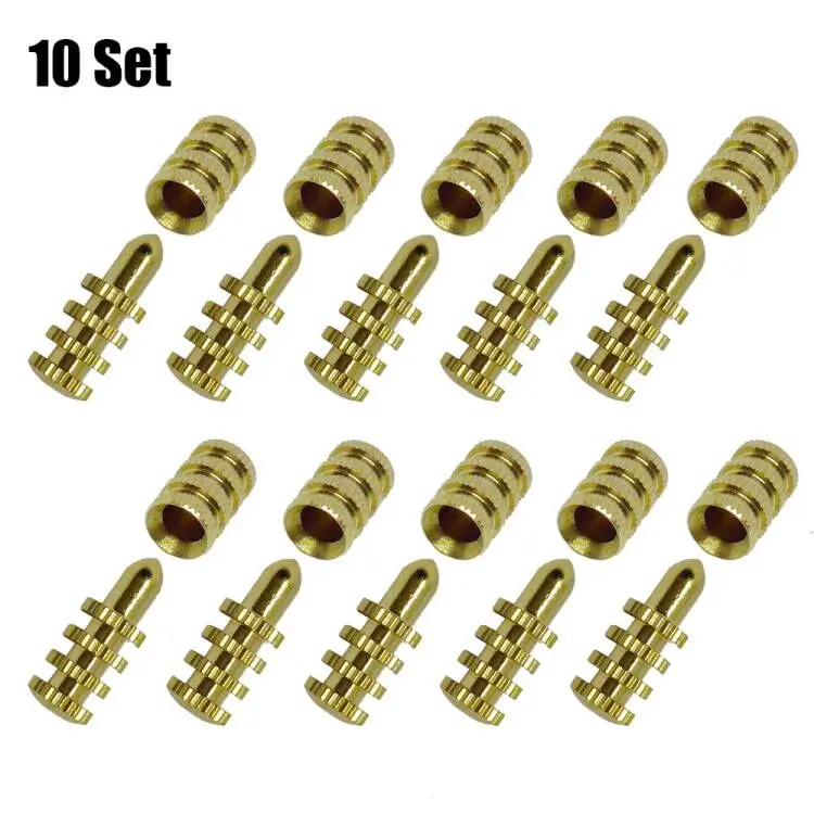 10-Pair-Solid-Brass-Table-Pins-Dowels-Table-Bolt-Sleeve-Connectors ...