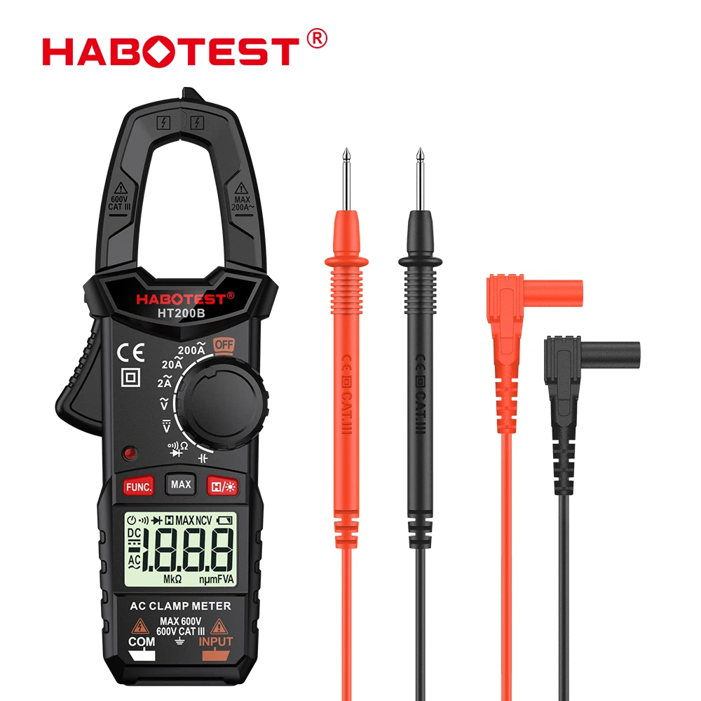 Multímetro Digital Clamp Multímetro, Alcance Automático, True RMS, NCV ...