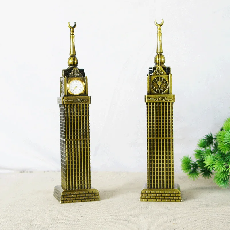 23cm-Travel-Souvenirs-Alloy-Mecca-Clock-Tower-Photography-Props-Saudi-Arabia-Figurine-World ...