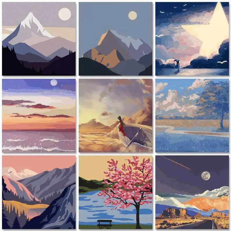 RUOPOTY-20x20cm-Diy-Painting-By-Numbers-For-Kids-With-Frame-Cartoon ...