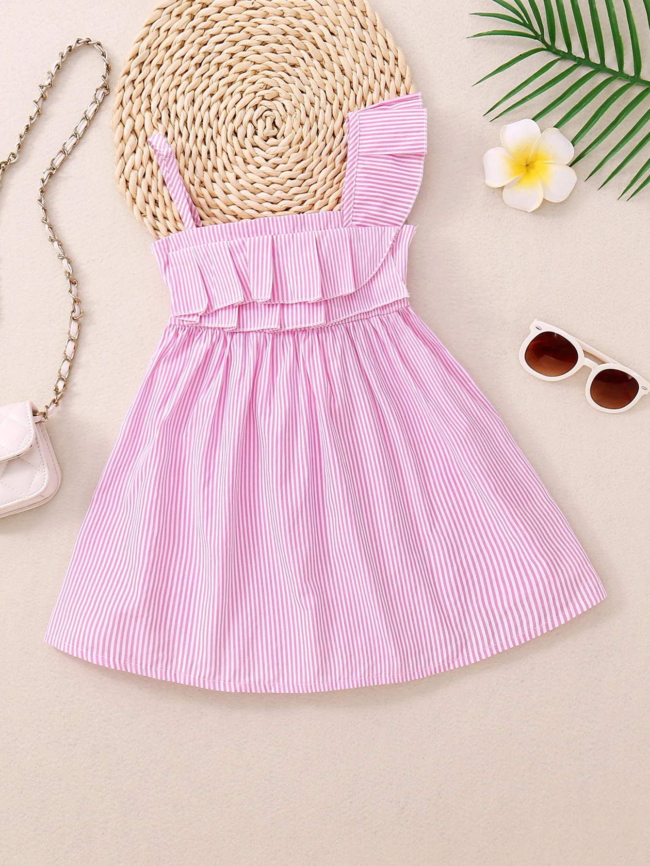 Summer-New-Girl-s-Sweet-And-Cute-Princess-Stripe-Skew-Shoulder-Waist ...