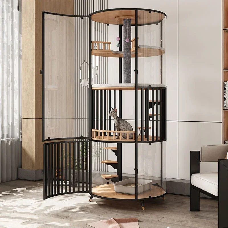 Circular-Panorama-Display-Cat-Furniture-High-transparency-Glass-Luxury ...
